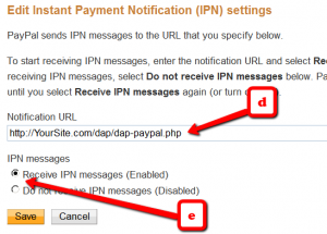 Setting up Paypal IPN – DAP Documentation
